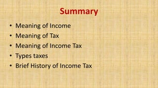 Income Tax-I Session-1.1.pptx | Personal Taxes | Personal Finance