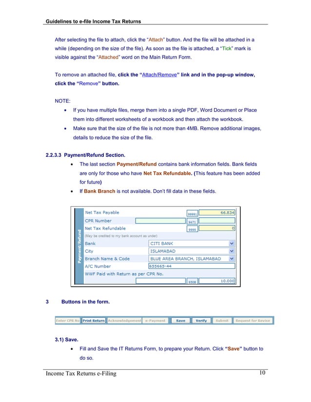 Income Tax Return E-File guideline | PDF