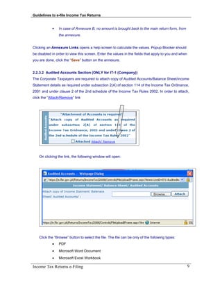 Income Tax Return E-File guideline | DOC | Business Accounting ...