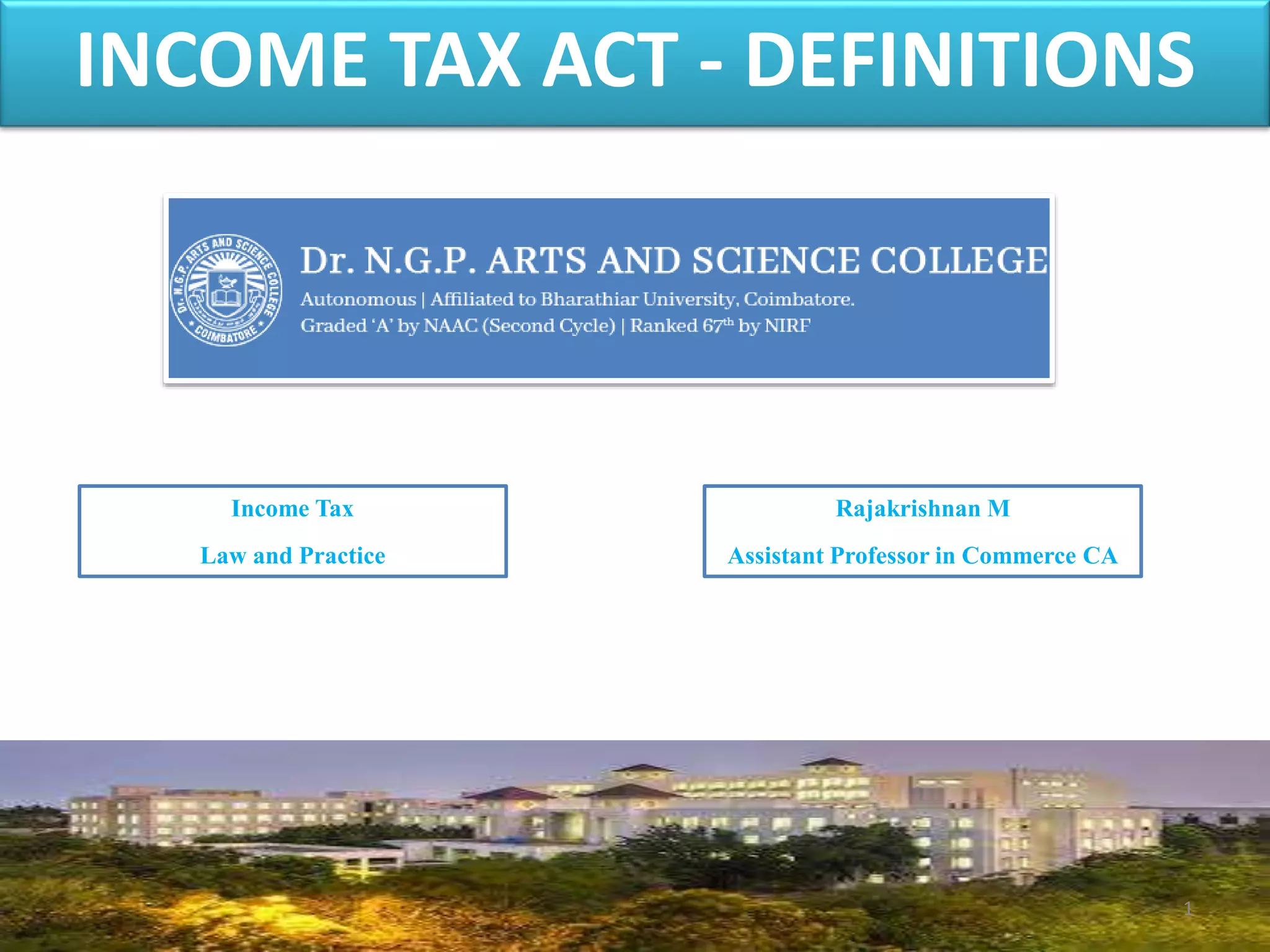 Important Definitions | PPTX