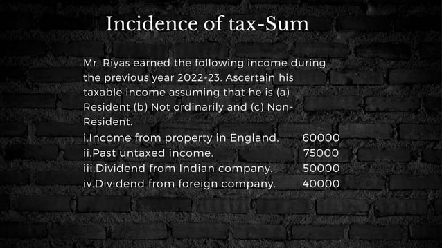 Income tax-Residential status of an assessee | PPTX