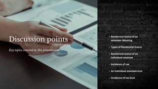 Income tax-Residential status of an assessee | PPTX