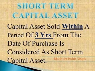 Capital Gains (Income Tax Act) | PPTX