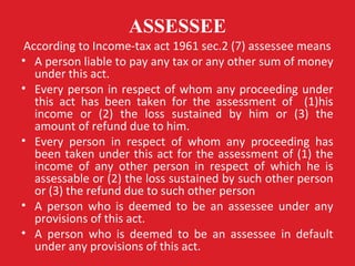 Income tax act 1961 | PPT