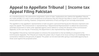 Income tax Appeal Filing Pakistan.pptx22 | PPTX