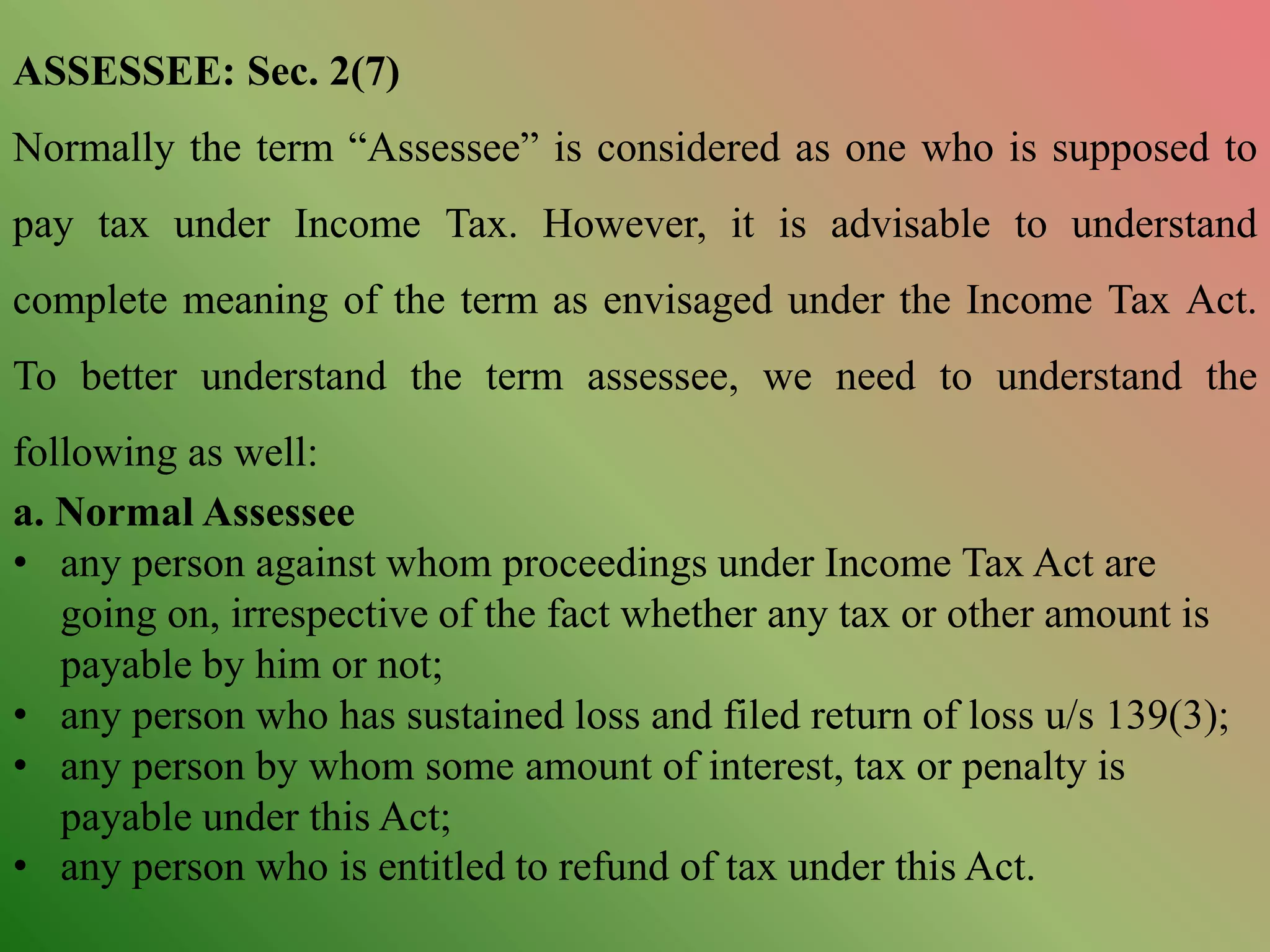 Income tax basic concepts | PPTX