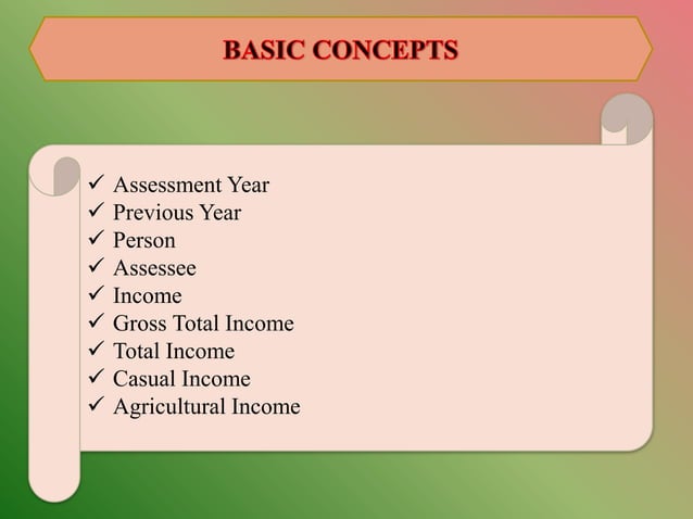 Income tax basic concepts | PPTX
