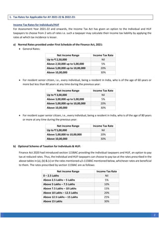 Income tax compliance handbook 2021 edition | PDF