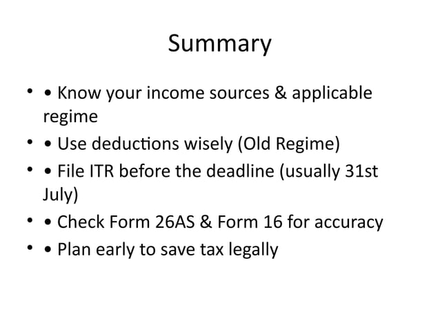 basics if Income tax in india with detailed description | PPTX