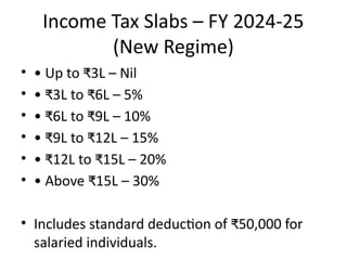 basics if Income tax in india with detailed description | PPTX