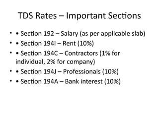 basics if Income tax in india with detailed description | PPTX