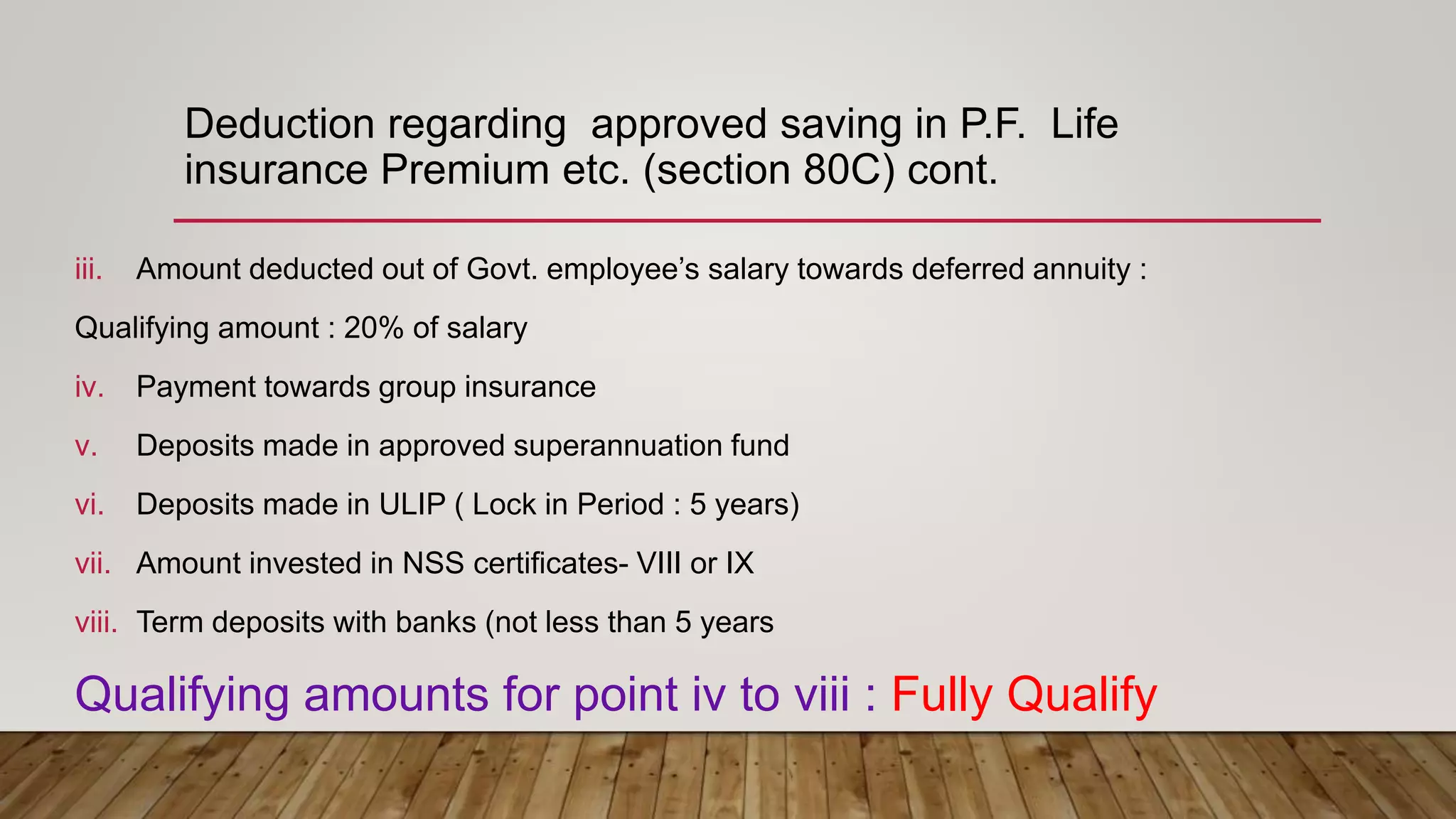 Deductions out of Gross Total Income | PPTX