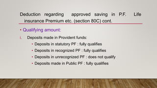 Deductions out of Gross Total Income | PPTX
