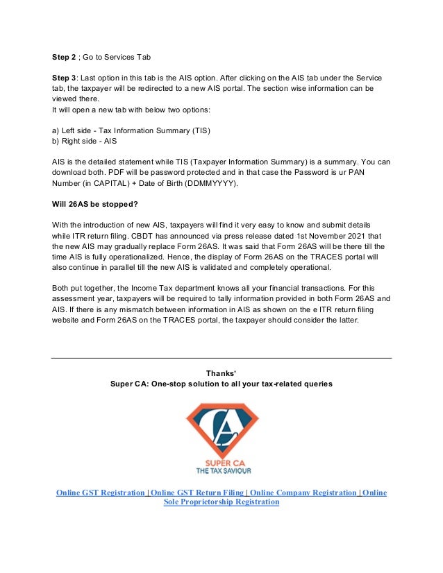 Income tax department announced the roll out of a new statement | PDF