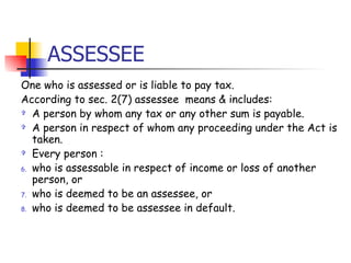 Income Tax Introduction | PPT