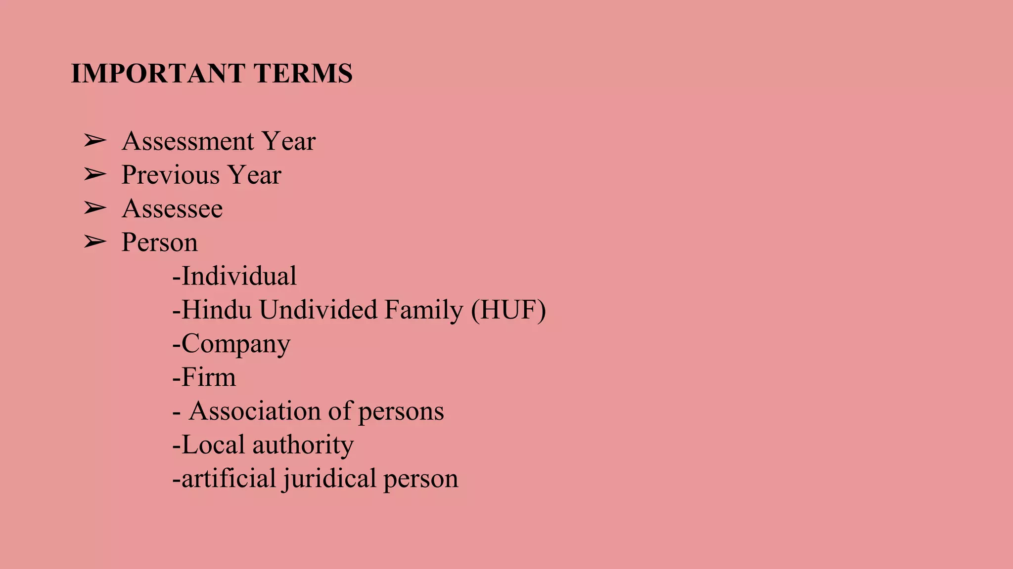 Income tax introduction and basic concepts | PPTX