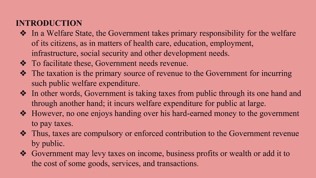 Income tax introduction and basic concepts | PPTX