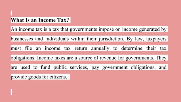 Income tax introduction and basic concepts | PPTX