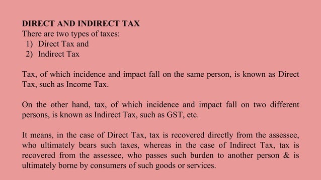 Income tax introduction and basic concepts | PPTX