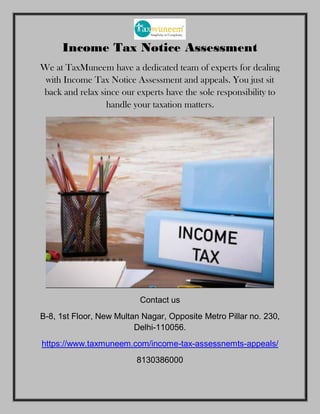 Income Tax Notice Assessment and Appeals Online | PDF