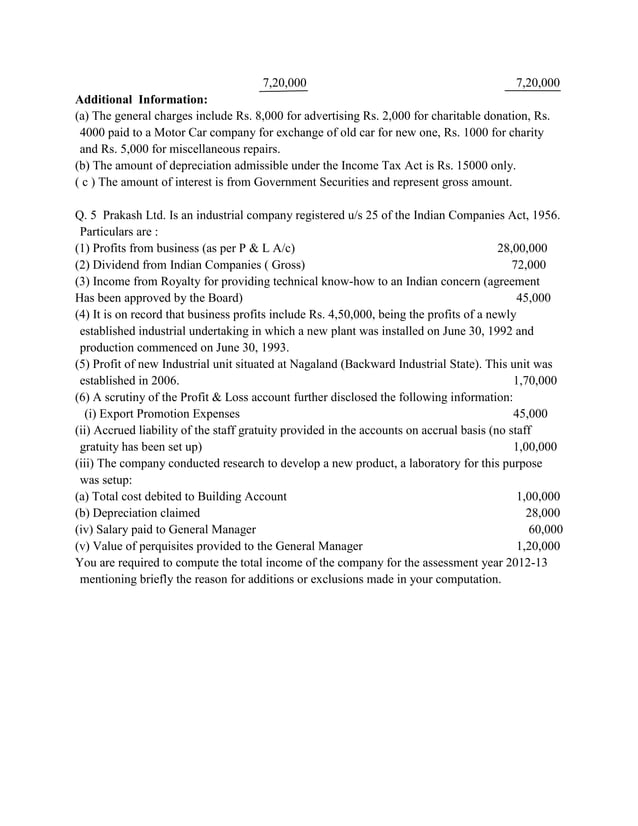 Income tax questions | DOCX | Government Support and Welfare ...
