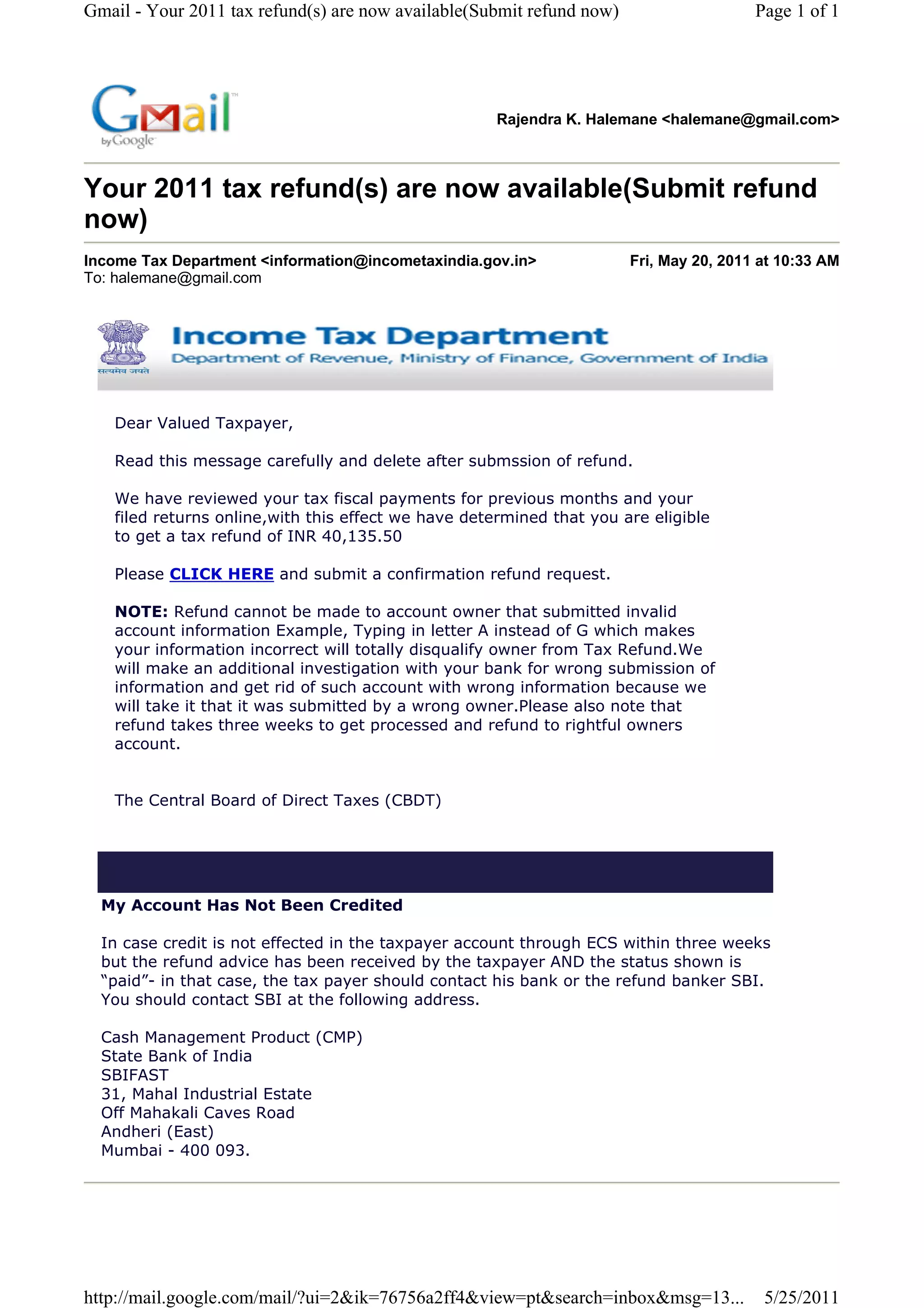 Income tax refund | PDF