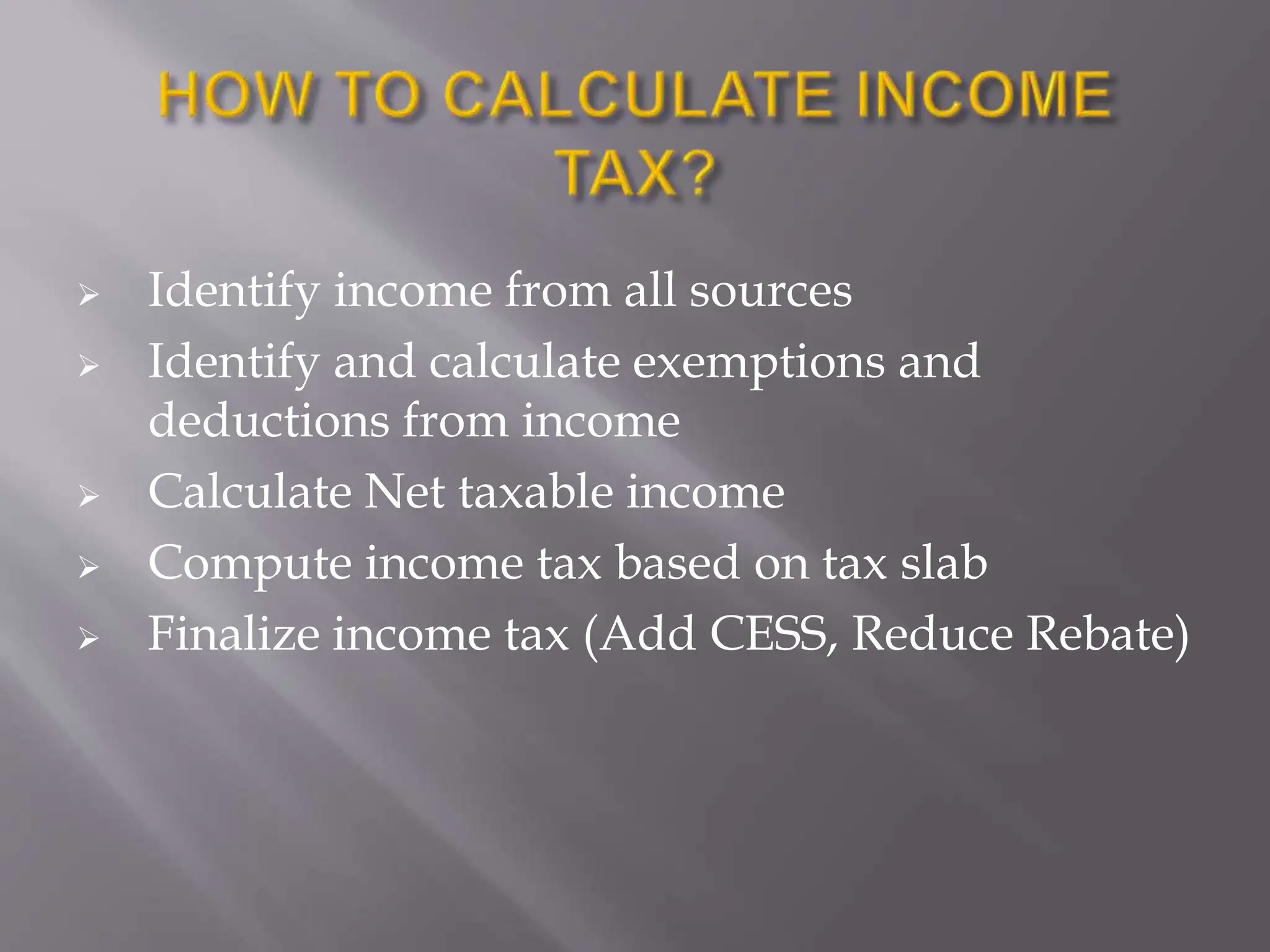 INCOME TAX REGIME - slabs-> old regime and new regime. | PPTX