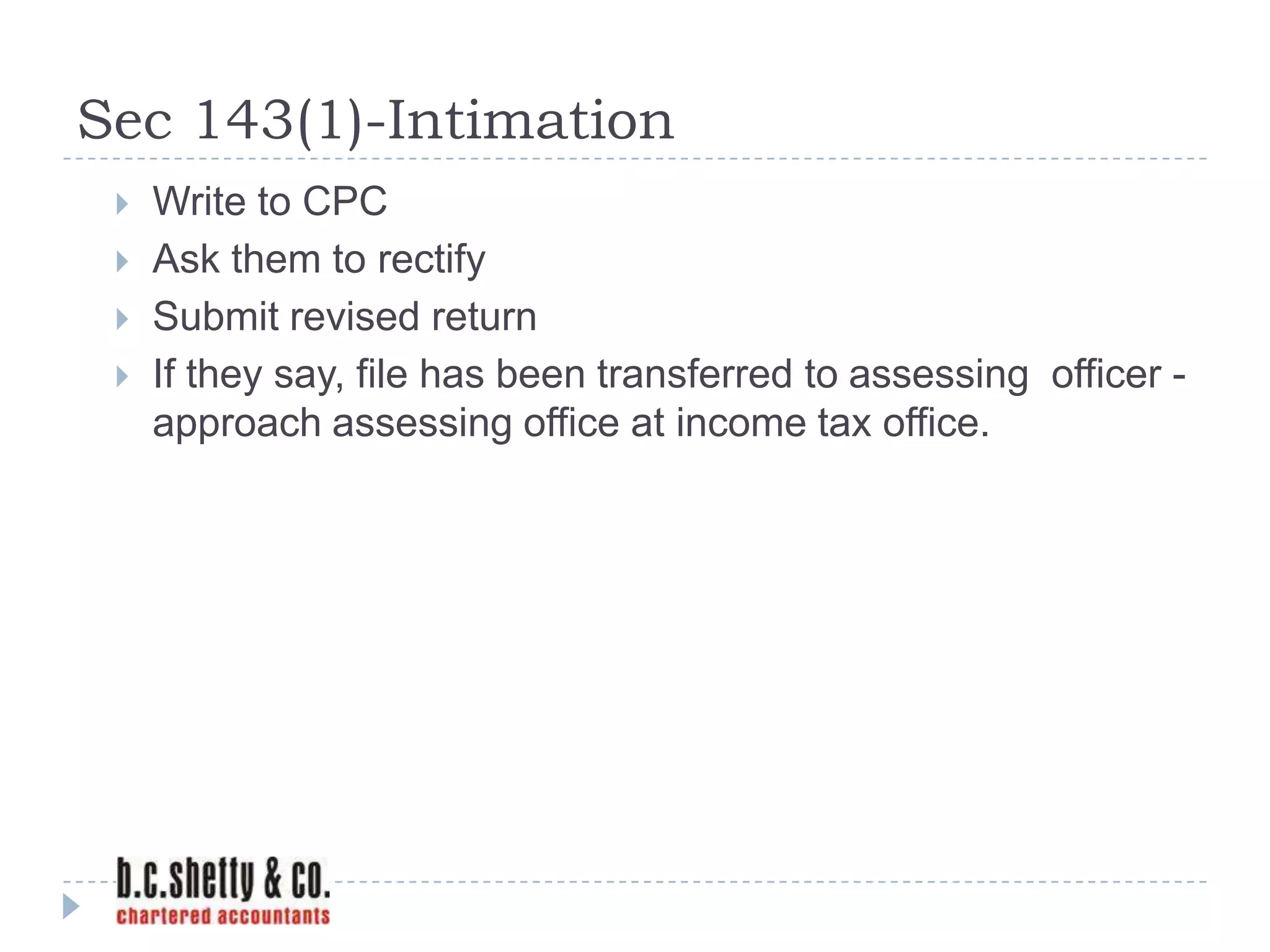 Income tax representation | PPTX