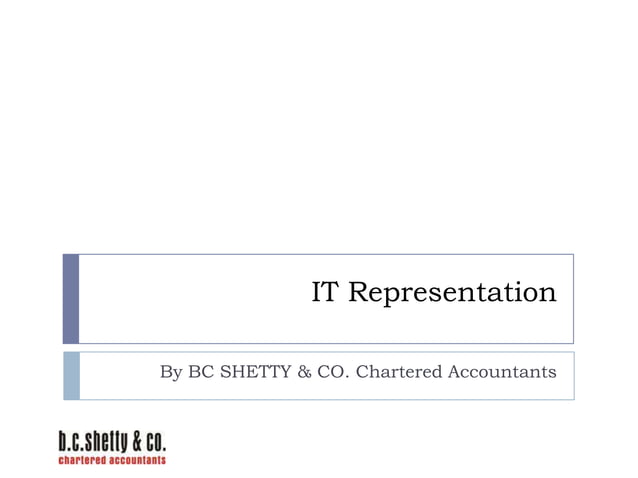 Income tax representation | PPT
