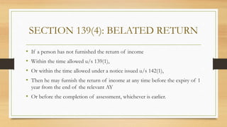 Income tax return | PPTX