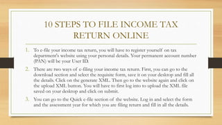 Income tax return | PPTX