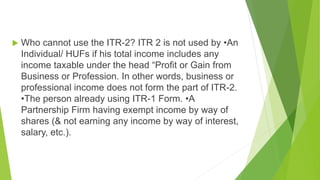 Income tax return filling | PPTX