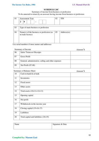 Income Tax rules 1984 ( as amended up to 12 august 2020) | PDF