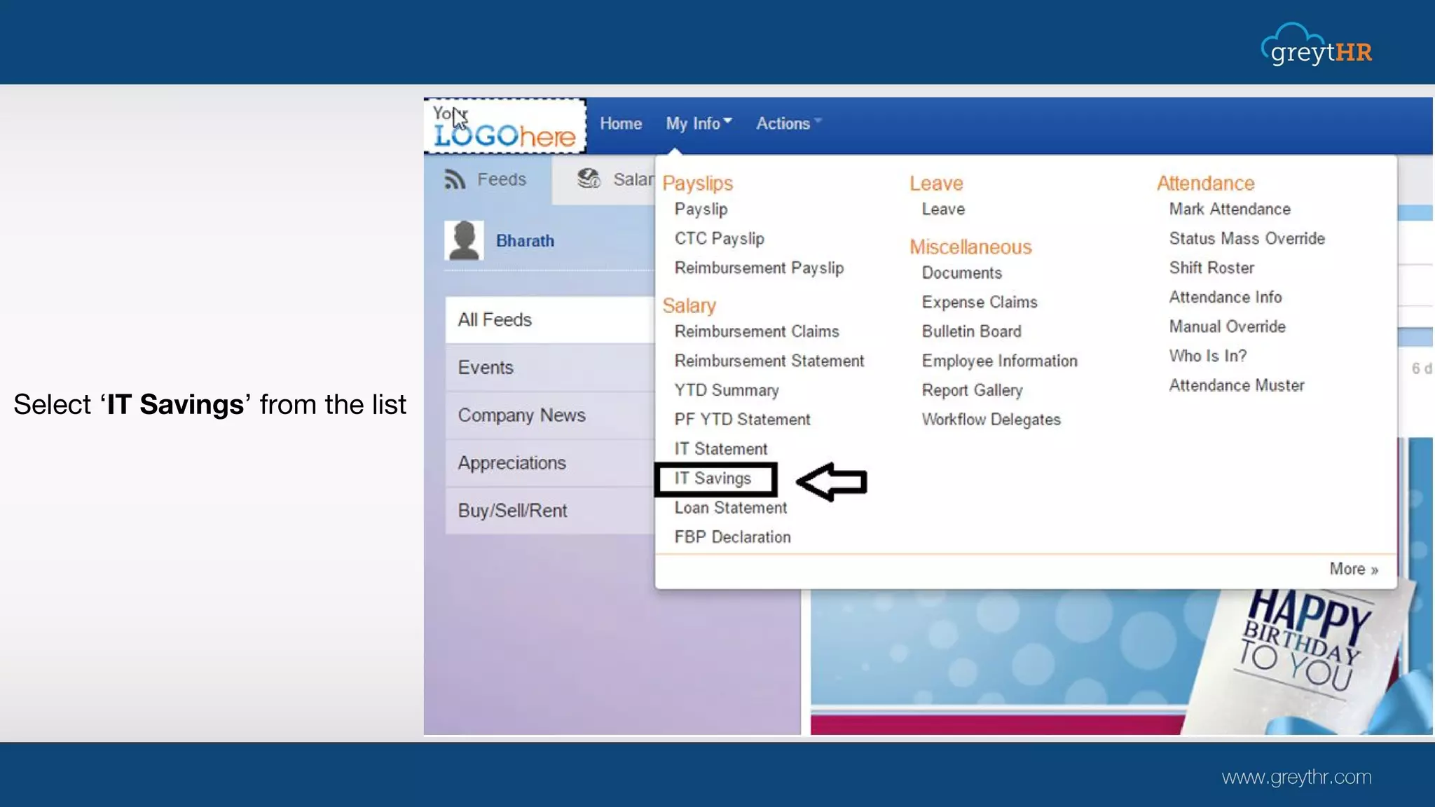Income Tax (Savings) Declaration using greytHR | PDF