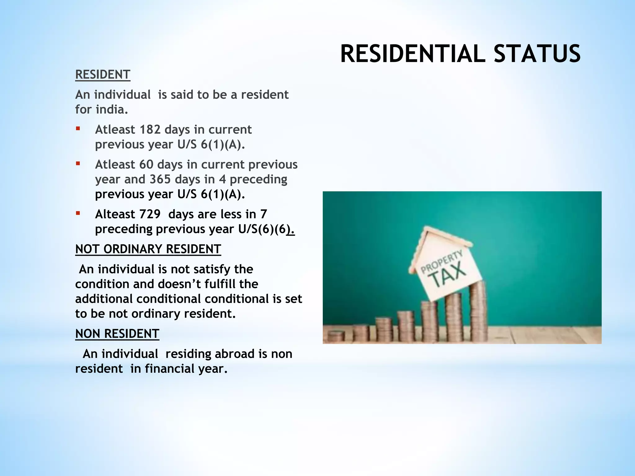 Types of Assessees and Residential Status | PPTX