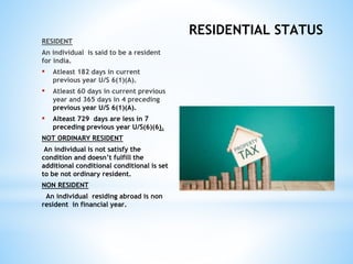 Types of Assessees and Residential Status | PPTX