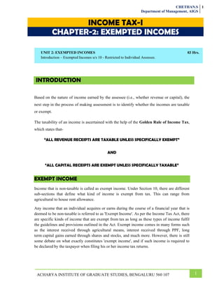 EXEMPTED INCOMES | PDF