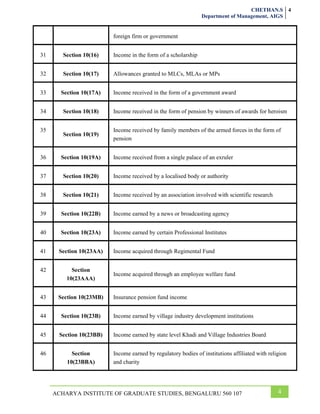 EXEMPTED INCOMES | PDF