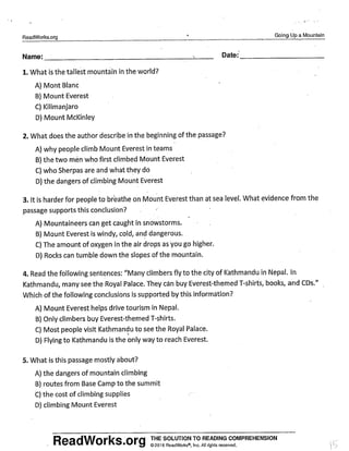 Incoming 4th grade students | PDF