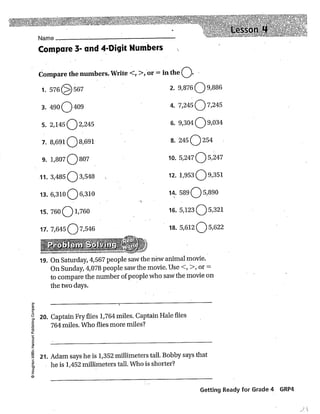 Incoming 4th grade students | PDF