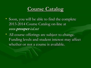Incoming 9th grade presentation ppt2013 | PPT