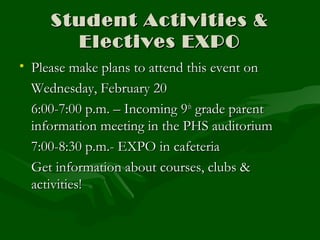 Incoming 9th grade presentation ppt2013 | PPT