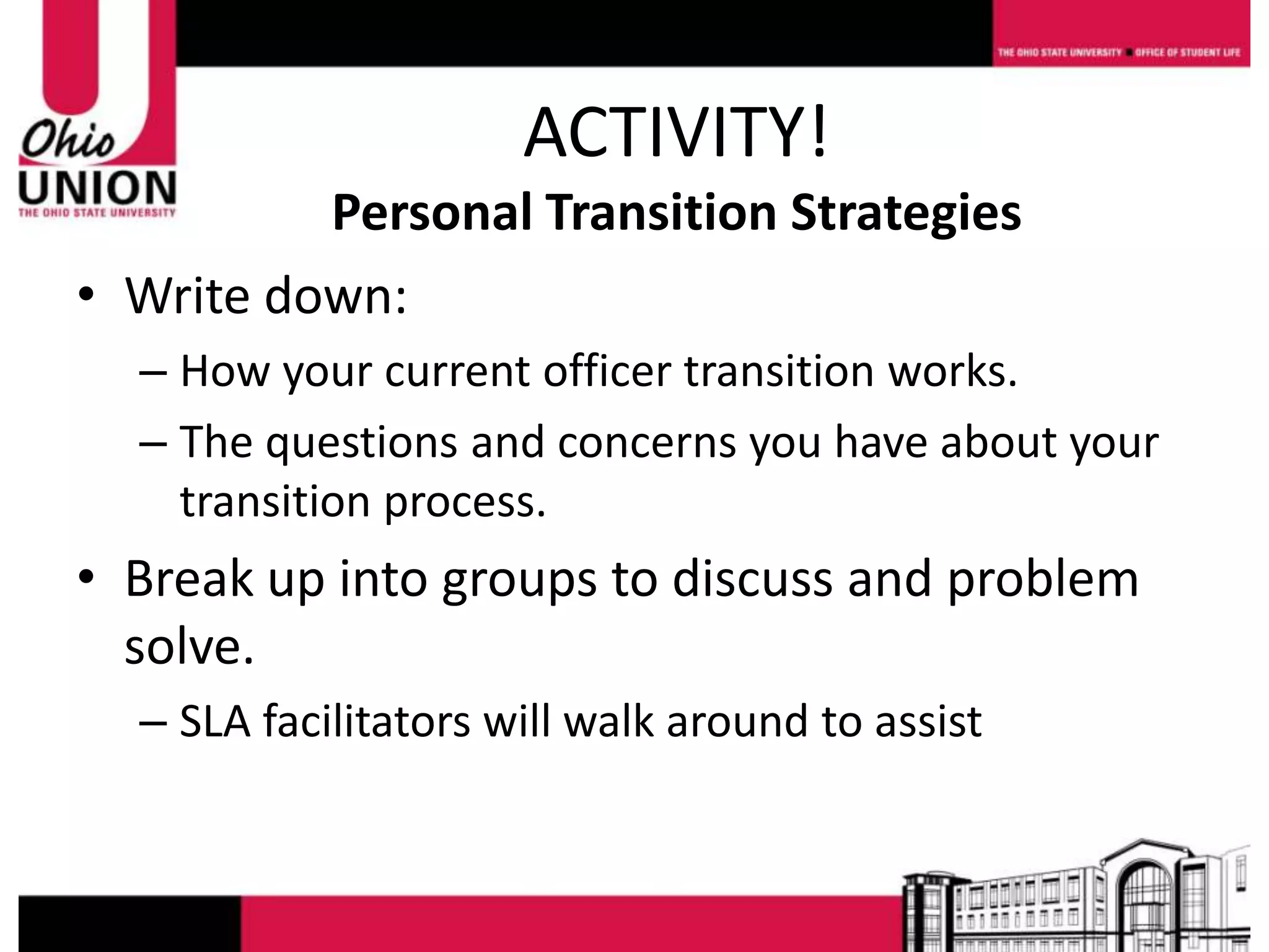 Incoming officer transition | PPTX