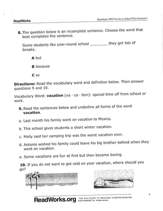 Incoming third grade students | PDF