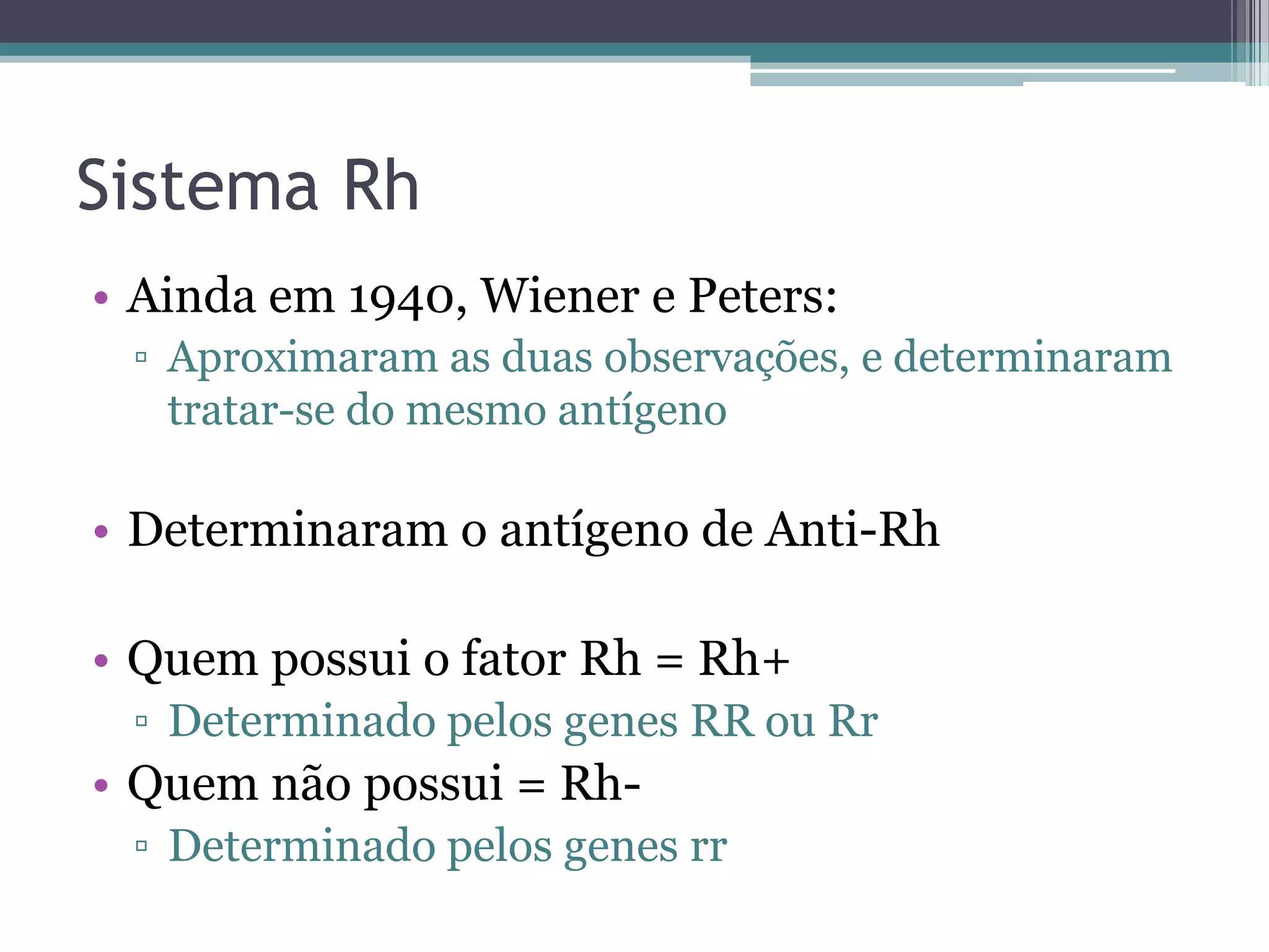 Incompatibilidade do sistema abo e rh e embriologia do sistema ...