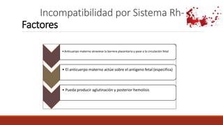 Incompatibilidad por sistema rh (2) | PPTX