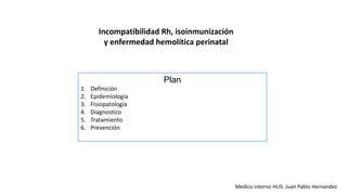 Incompatibilidad rh fetal | PPTX