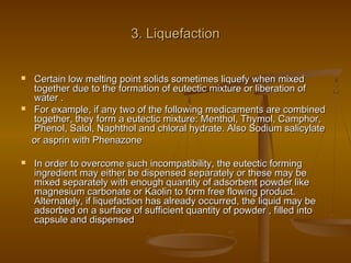 Incompatibilities | PPT