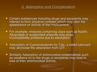 Incompatibilities | PPT