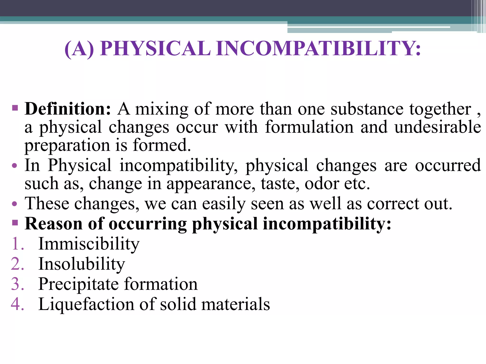 Incompatibilities in prescription | PPTX